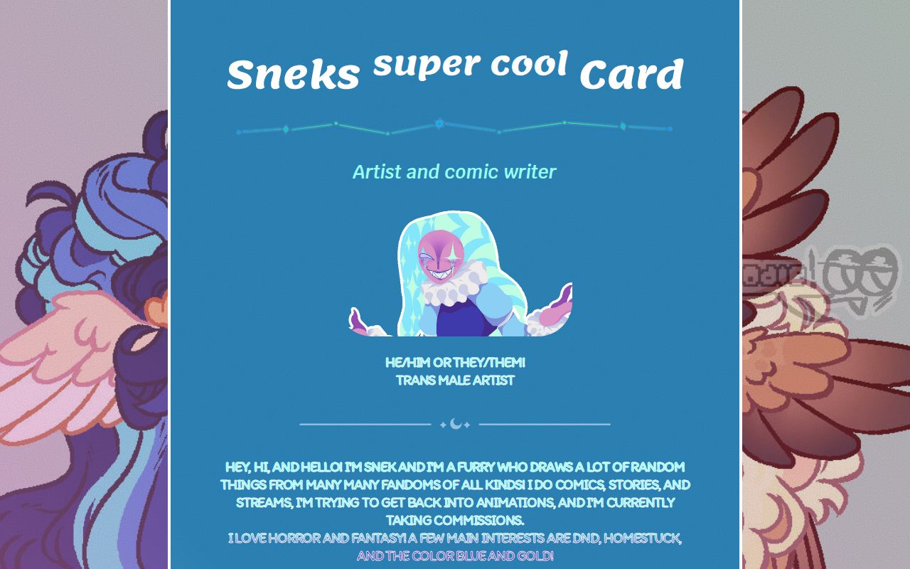 Sneks super cool card